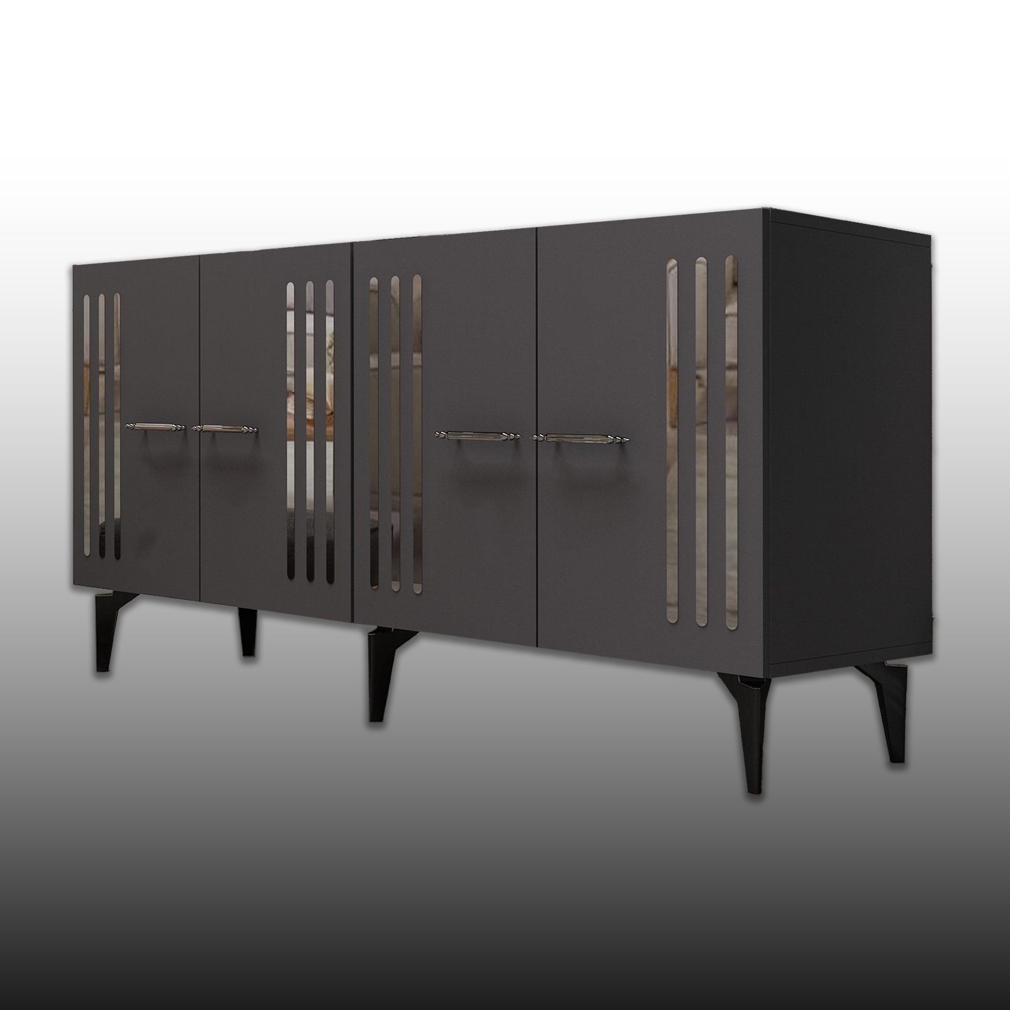 SpiritHome 59'' Wide Multipurpose Console With Reflective Stripe | Wayfair