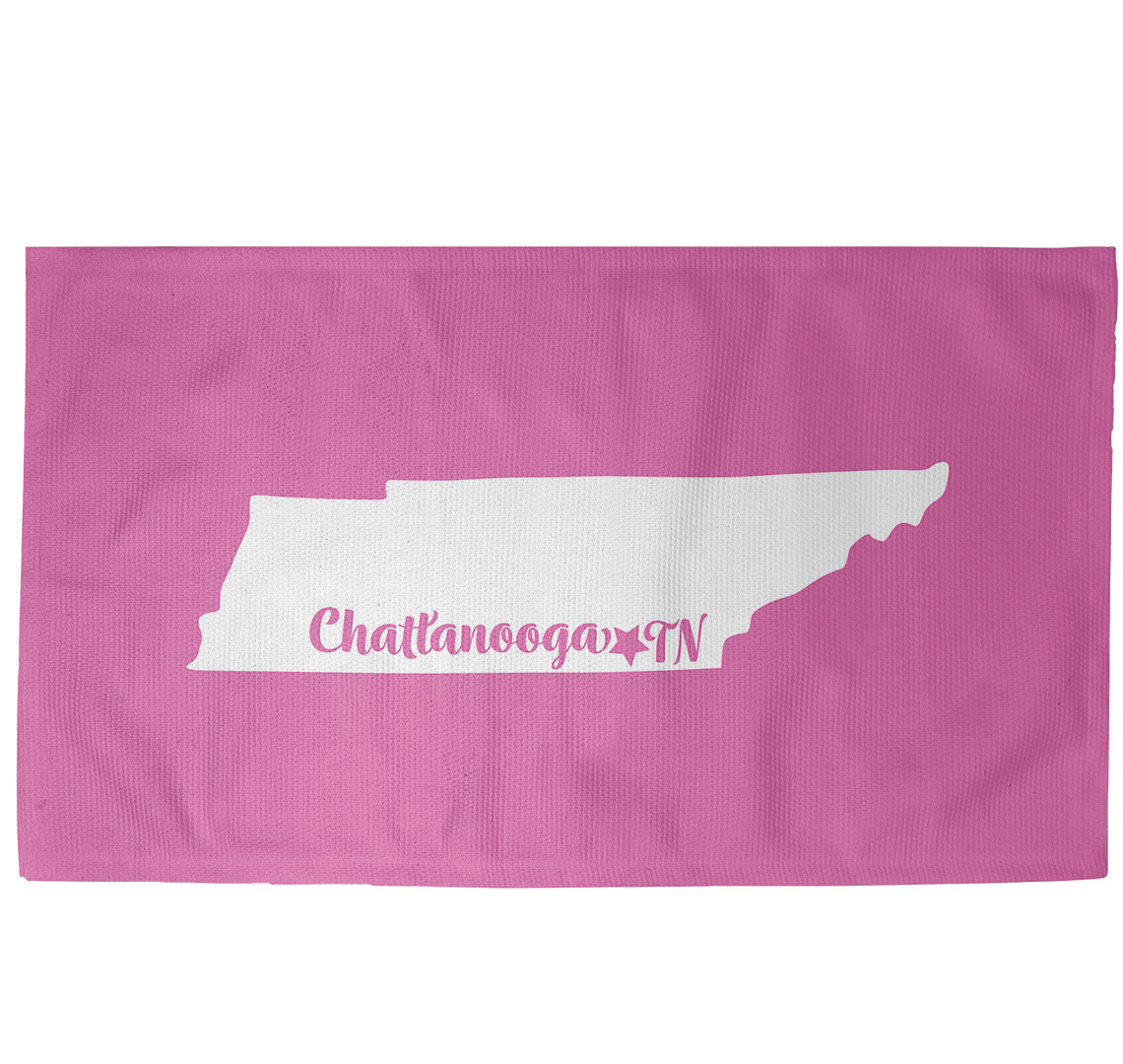East Urban Home Chattanooga Tennessee Pink Area Rug | Wayfair