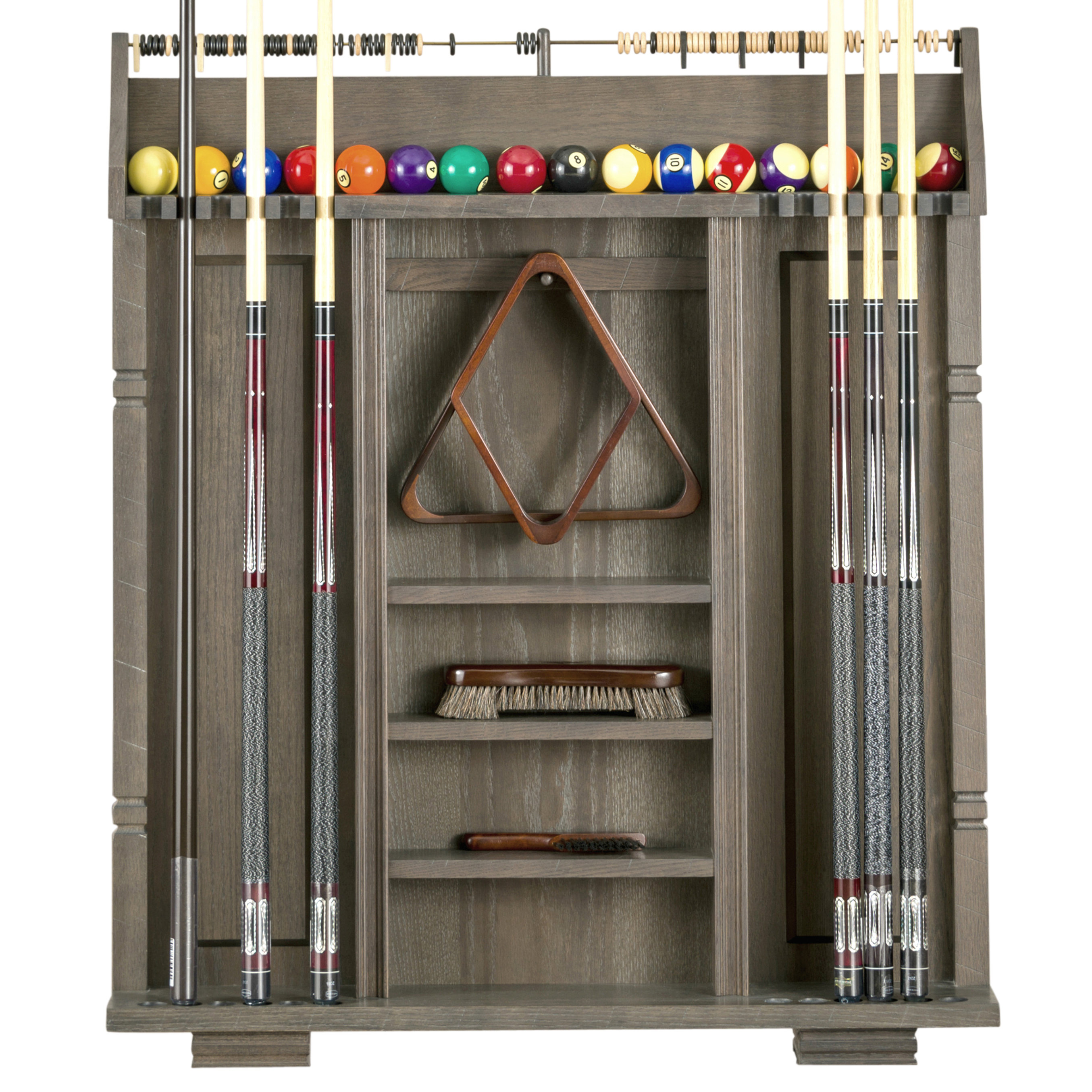 American Heritage Providence Rack - Wood Billiard Cue & Ball Storage ...