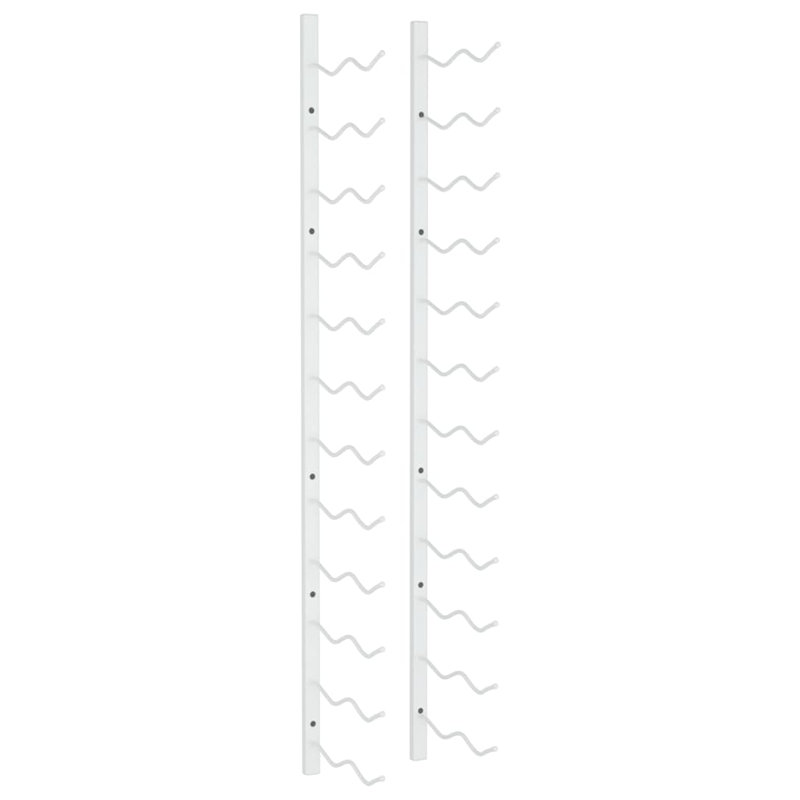 Prep & Savour Demato Wall-mounted Wine Rack for 24 Bottles Black Iron ...