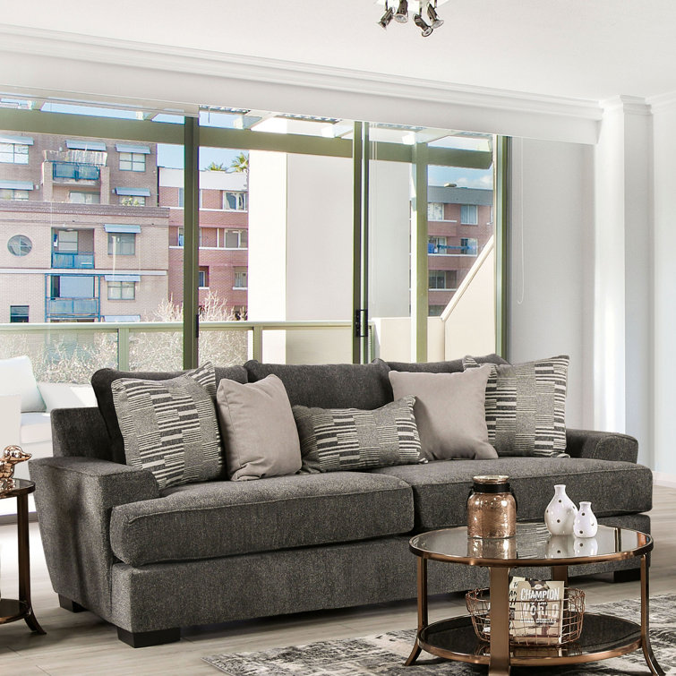 The Twillery Co.® Araujo 101" Chenille Recessed Arm Sofa | Wayfair