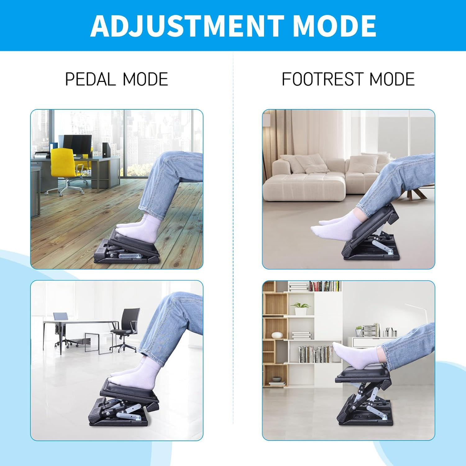 AGROTECH AVS Foot Rest for Under Desk at Work,Height Adjustable ...