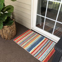 Beachcrest Home Newsome Striped Indoor / Outdoor Rug & Reviews | Wayfair