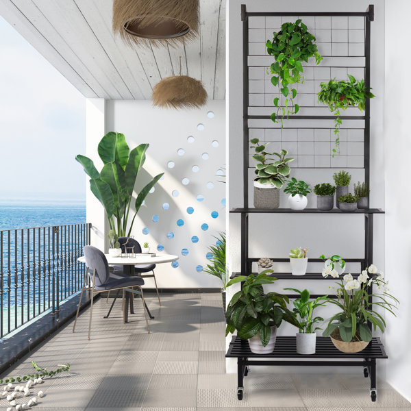 Arlmont & Co. Mckenzie-James Rectangular Multi-tiered Plant Stand ...