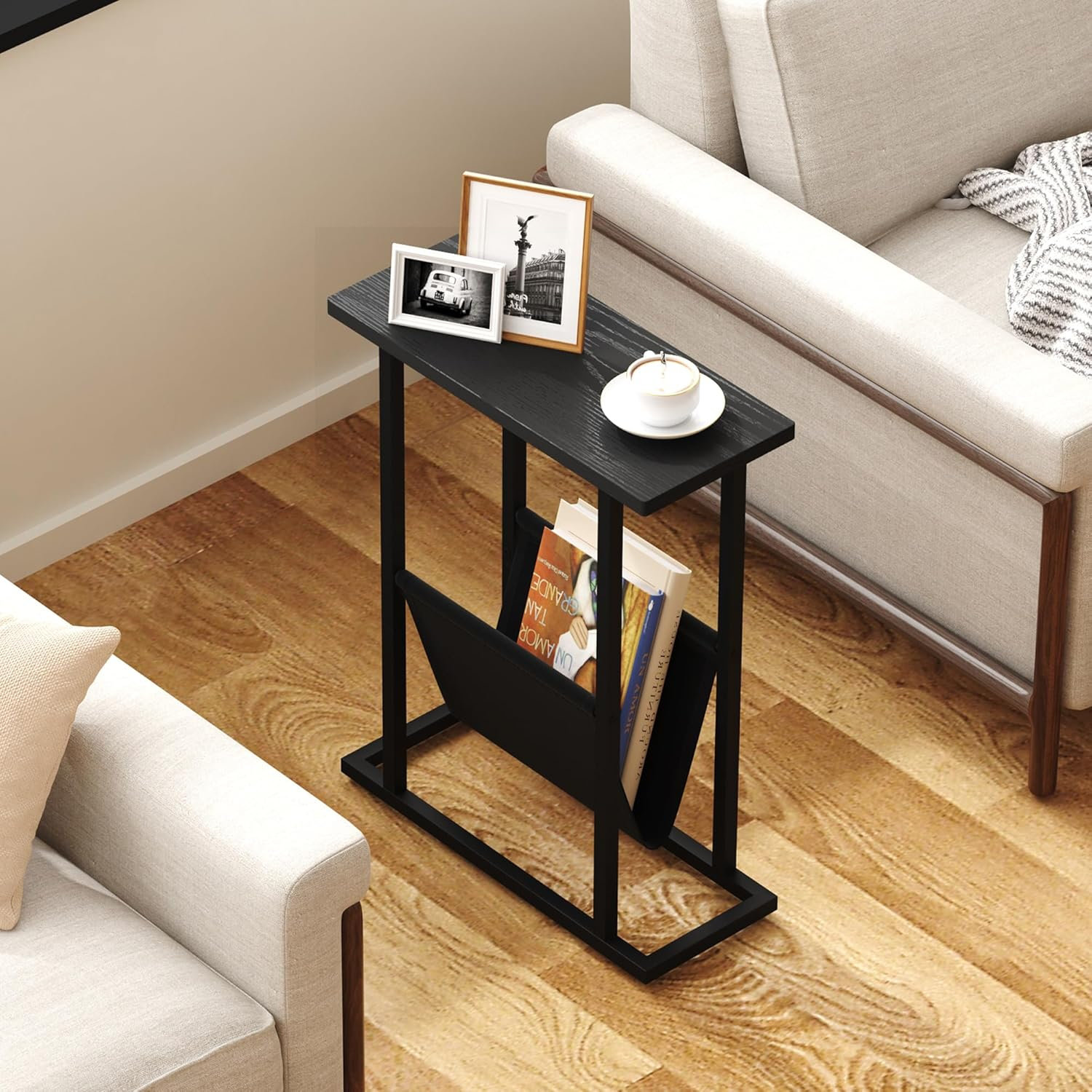 AKLOV Small End Table with Magazine Holder Table - Wayfair Canada
