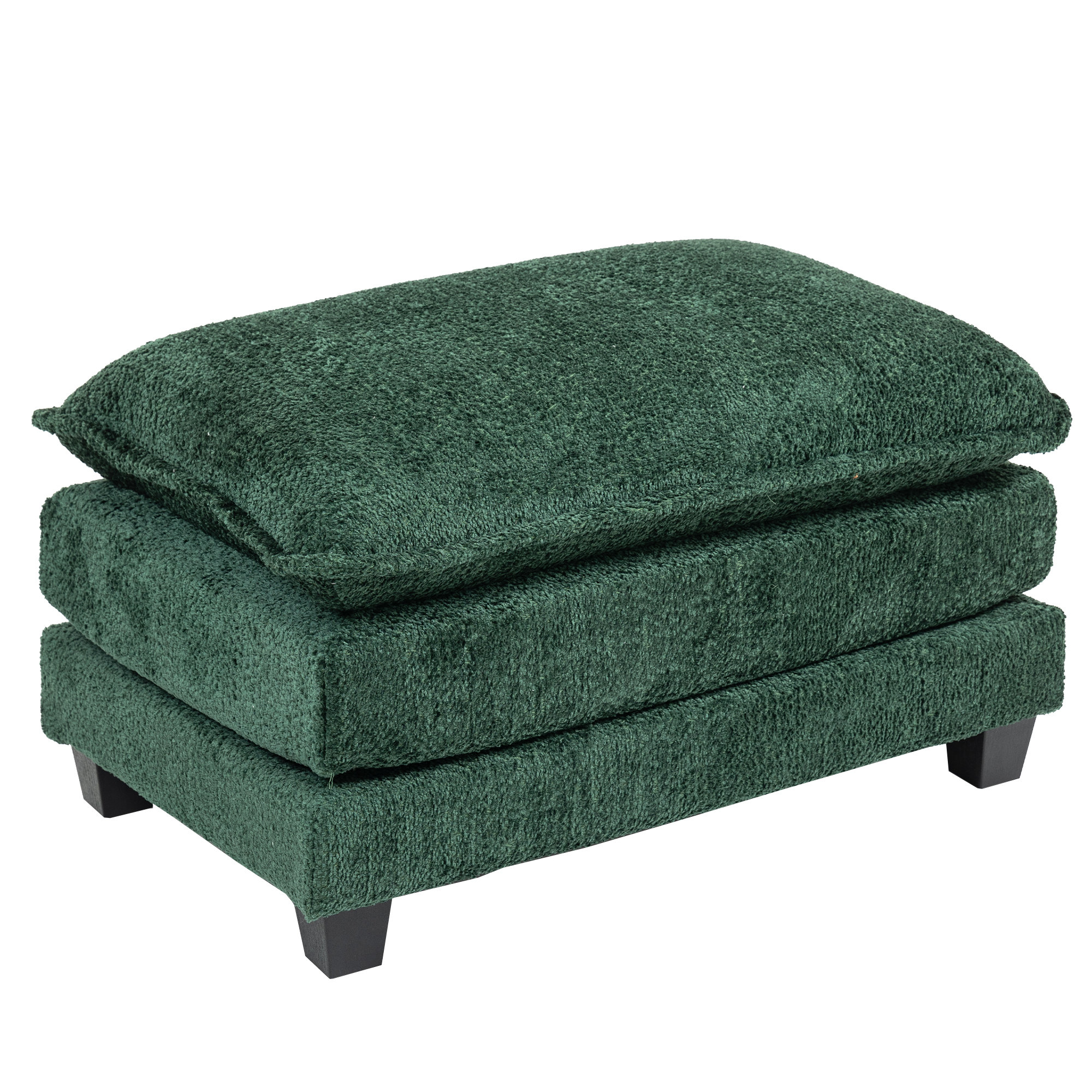 Dakota Fields Boucle Single Ottoman with Extra Wide Seat | Wayfair