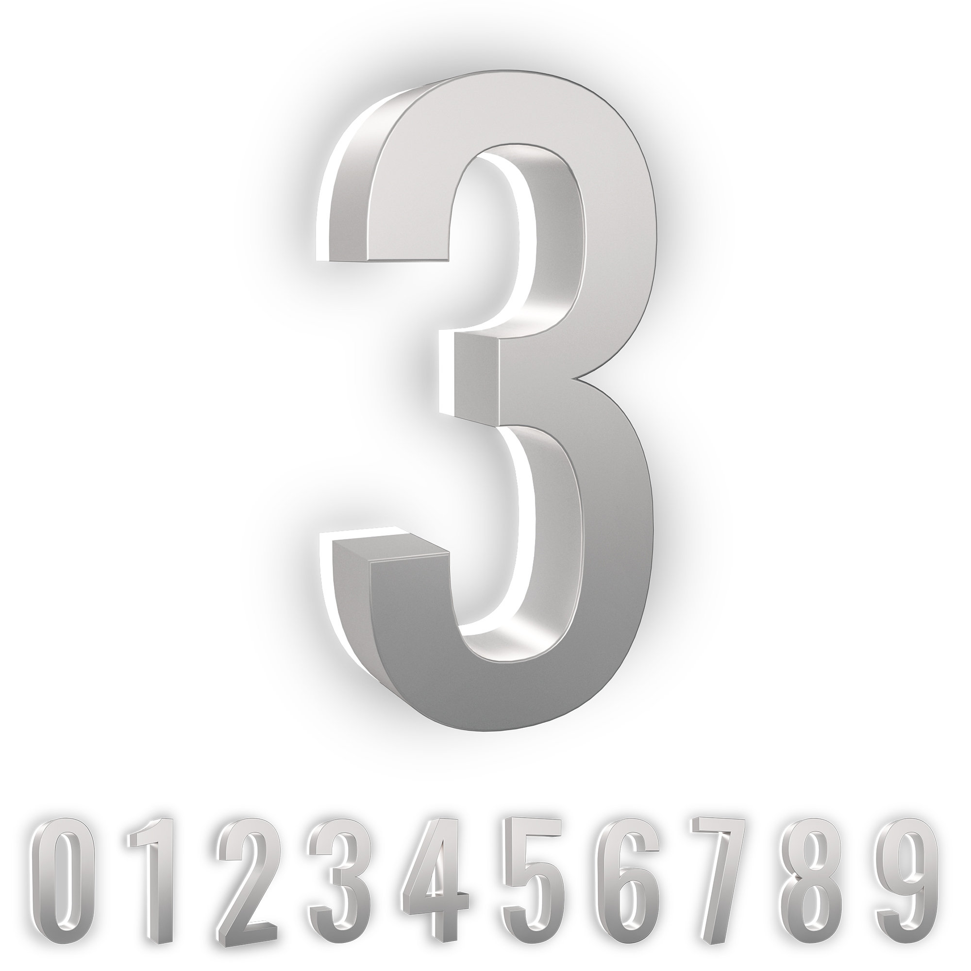 Modern Lights ABS-Polymer Lumanumbers 5" H Backlit LED Illuminated ...