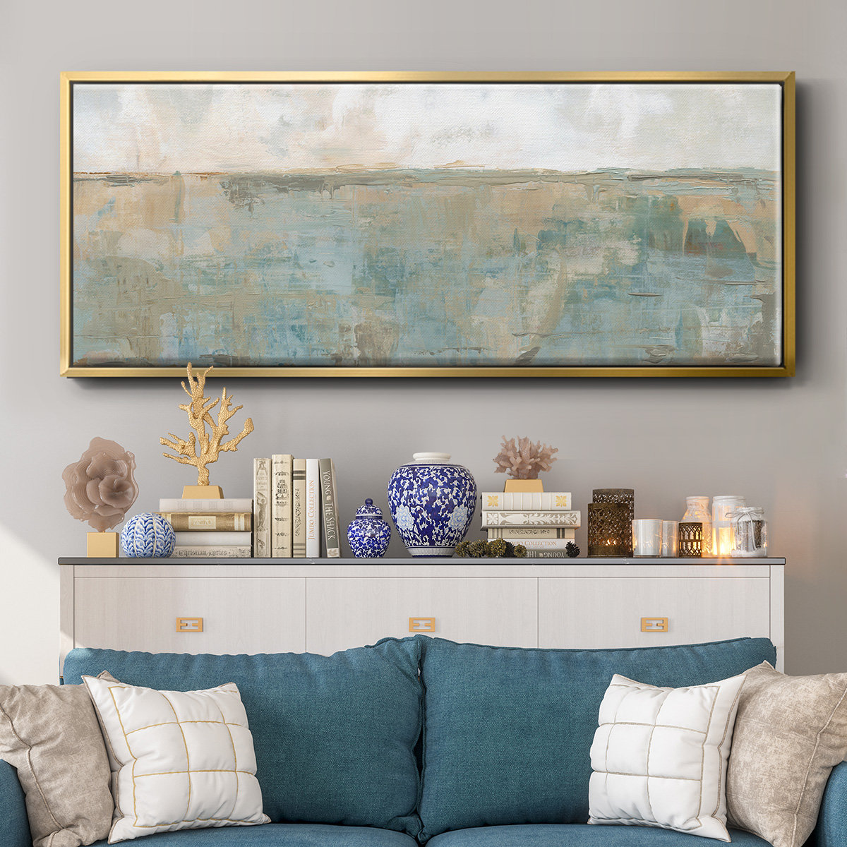 Wexford Home Distant Fields- Framed Canvas | Wayfair