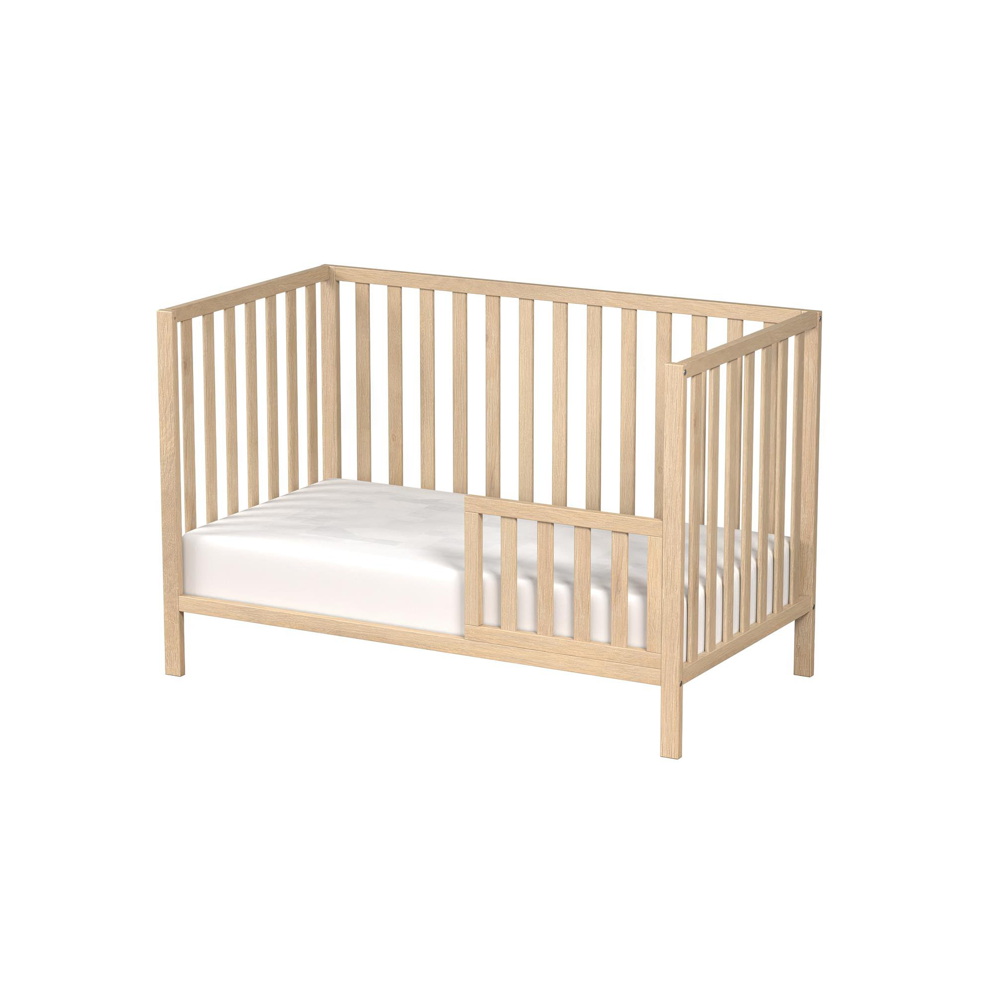 Harriet Bee Ivey 3-In-1 Convertible Baby Crib – Solid Pine Wood Nursery ...