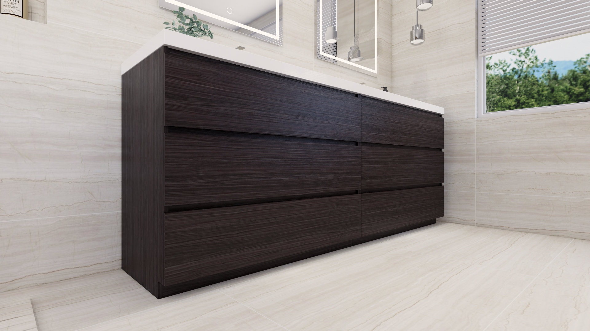 Millwood Pines Ferrari 84'' Double Bathroom Vanity with Top | Wayfair