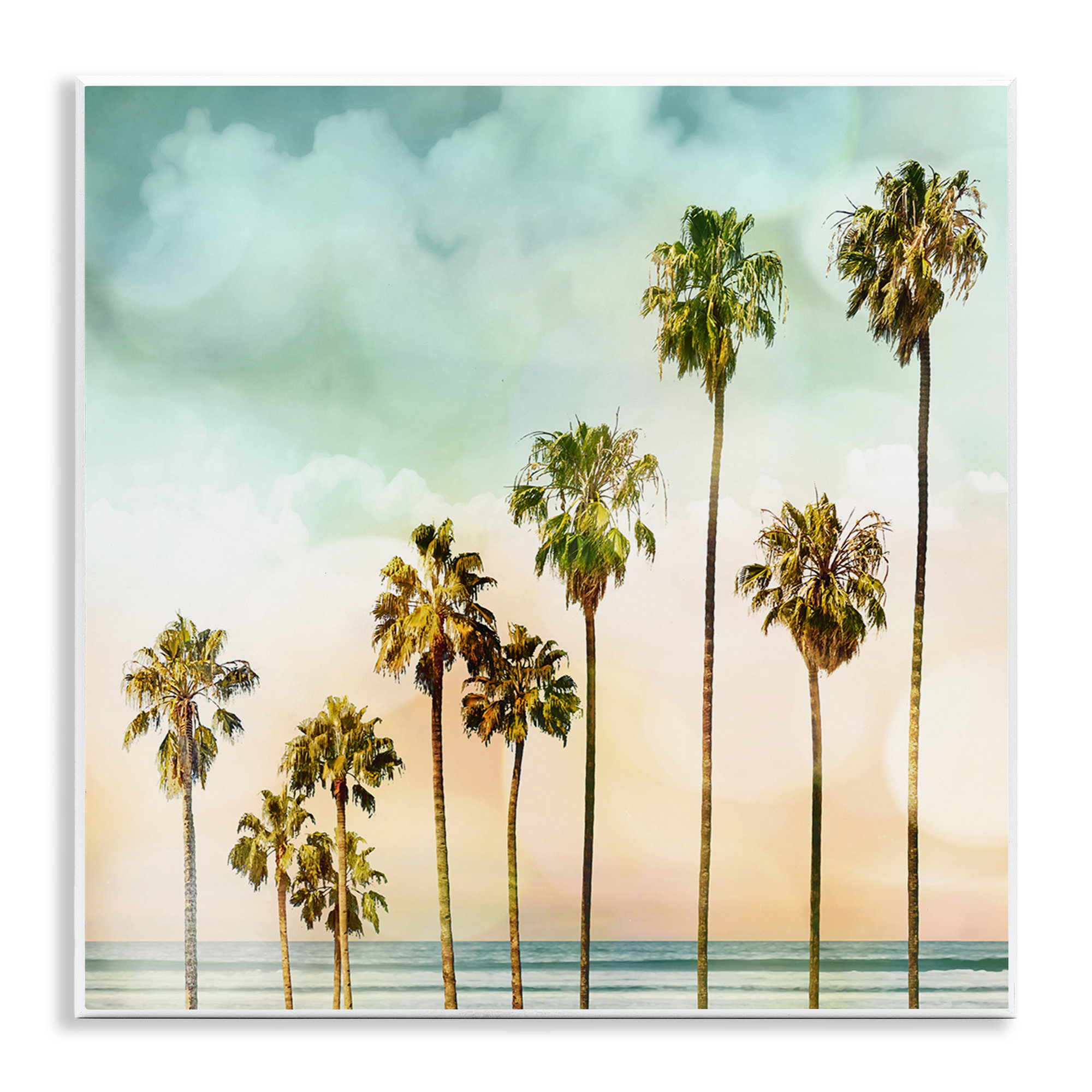Ebern Designs Angled Palm Trees Wall Plaque Art by Devon Davis | Wayfair