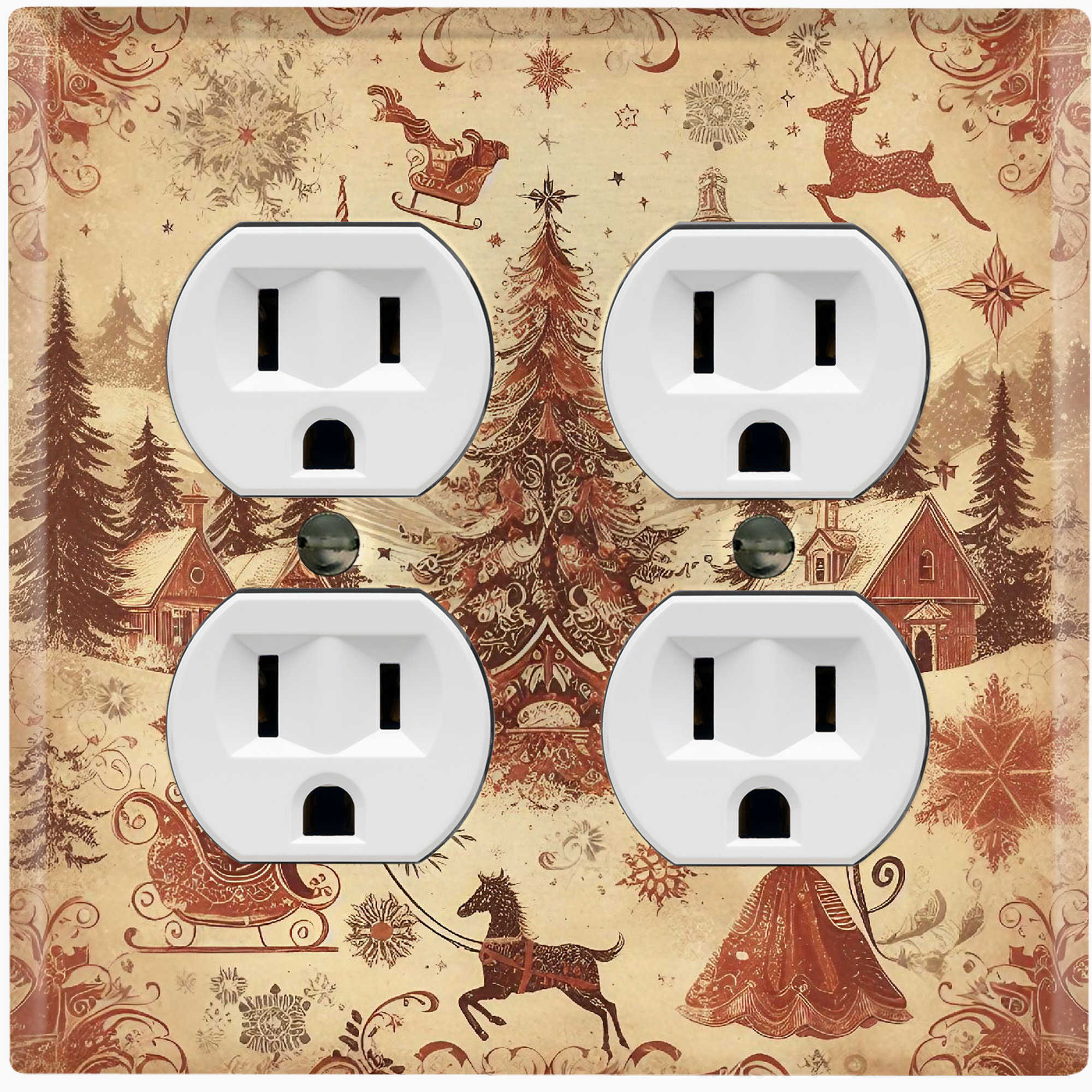 WorldAcc North Pole Christmas Tree Snow Town Nature Themed 2 - Gang ...