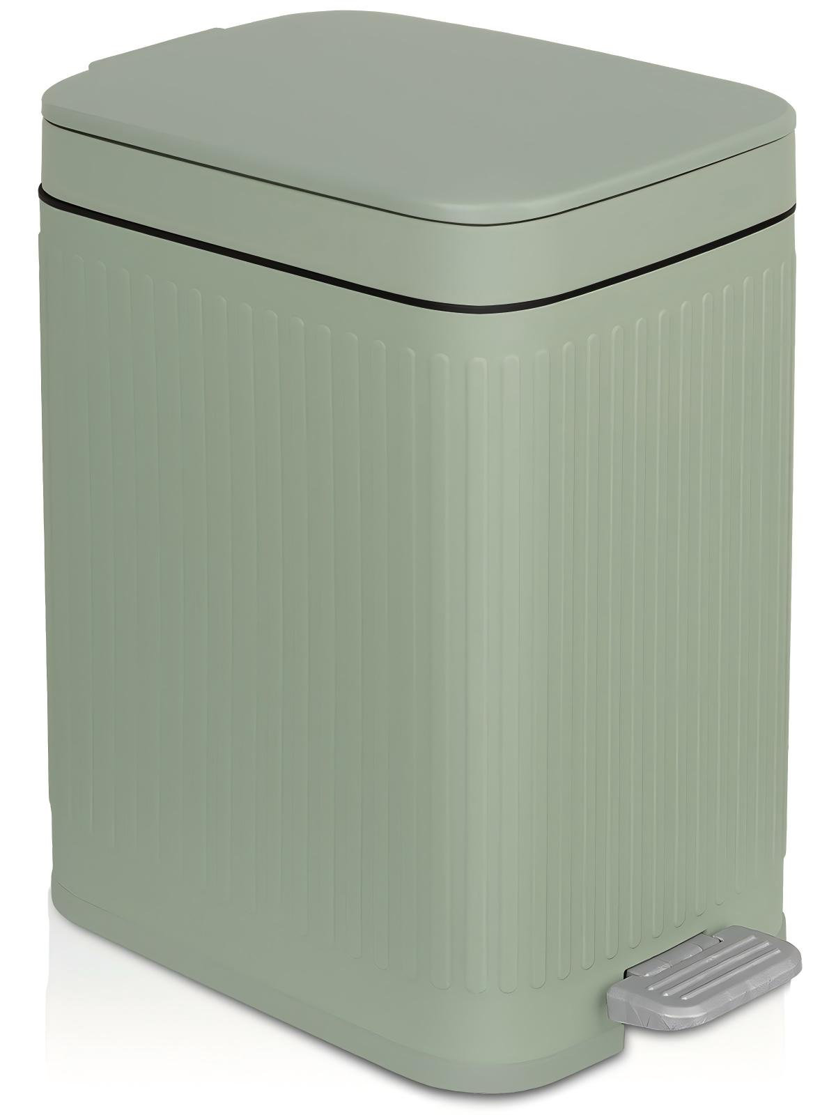 ZHENGYANGMAOYI Small Bathroom Trash Can With Lid Slim Soft Close ...