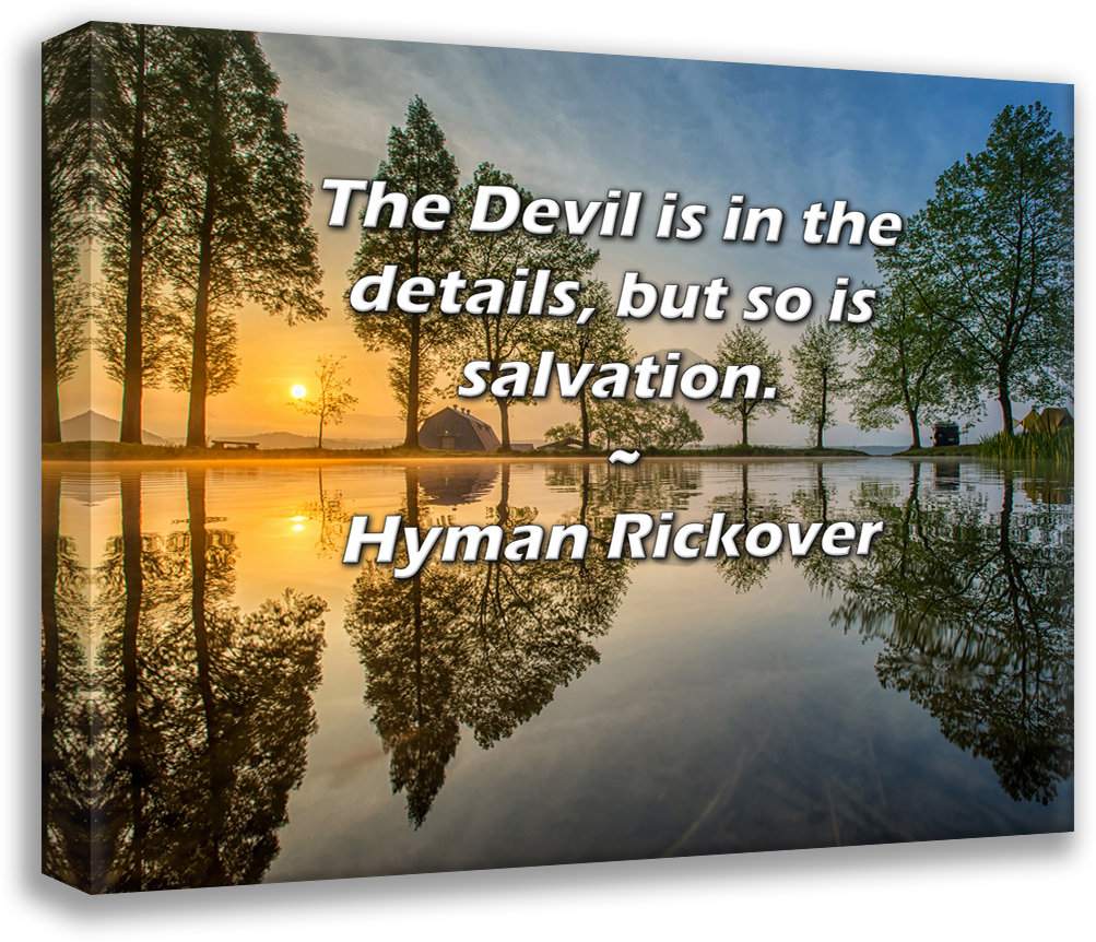 Trinx Gallery Wrapped Canvas By Hyman Rickover: "The Devil is in the ...