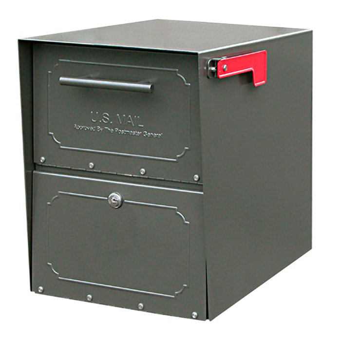 Architectural Mailboxes Oasis Classic Steel Post Mounted Mailbox with ...