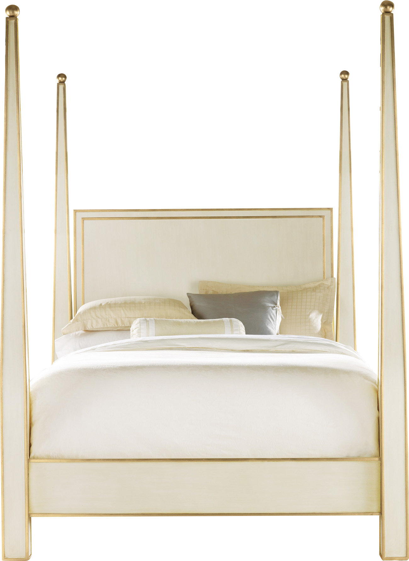 Modern History Home Abstract Solid Wood Low Profile Four Poster ...