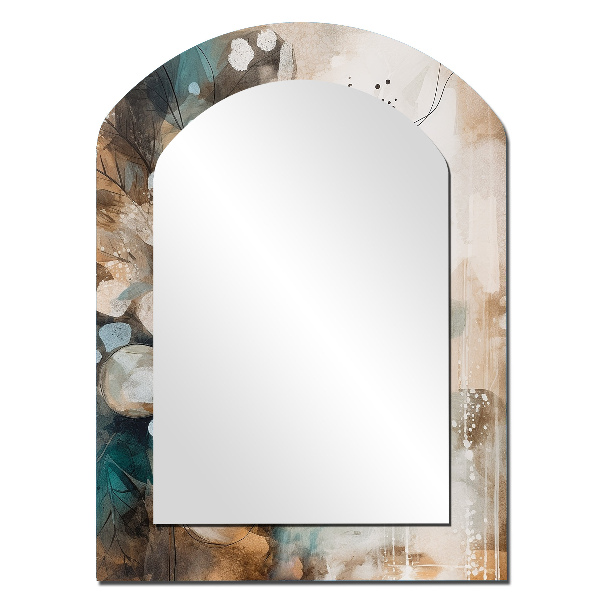 Dakota Fields Brown And Green Abstract Bohemia - Boho Feather Arch ...