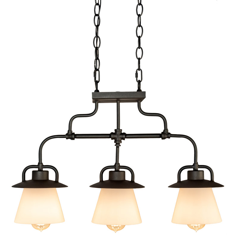 2nd Ave Lighting 3 - Light Wrought Iron Kitchen Island Pendant | Wayfair