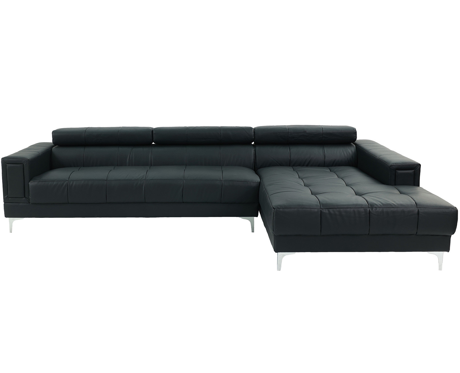 Wade Logan® Mclin 117" Wide Faux Leather Right Hand Facing Corner ...