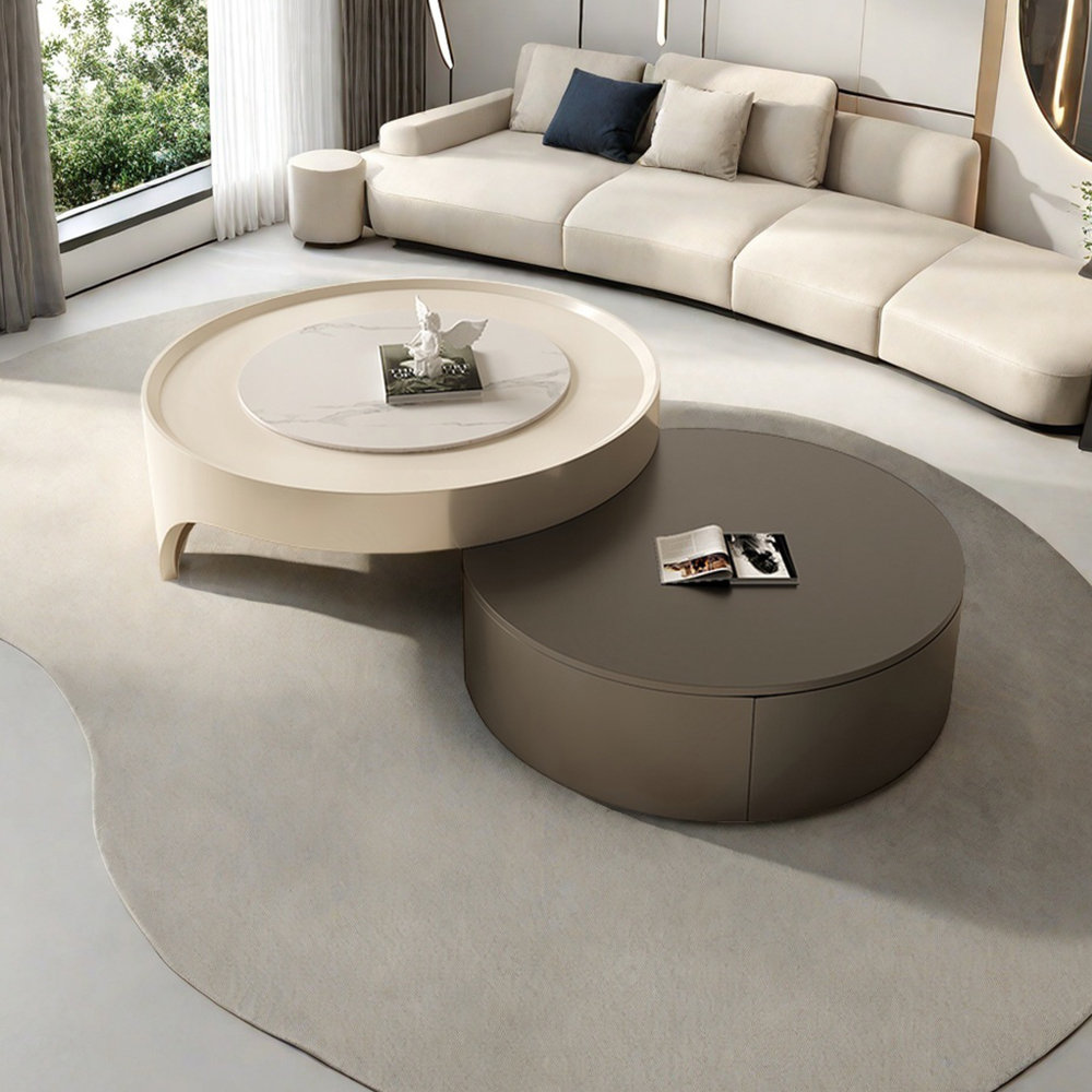 Trentastic Trails Modern Round Coffee Table Set | Wayfair