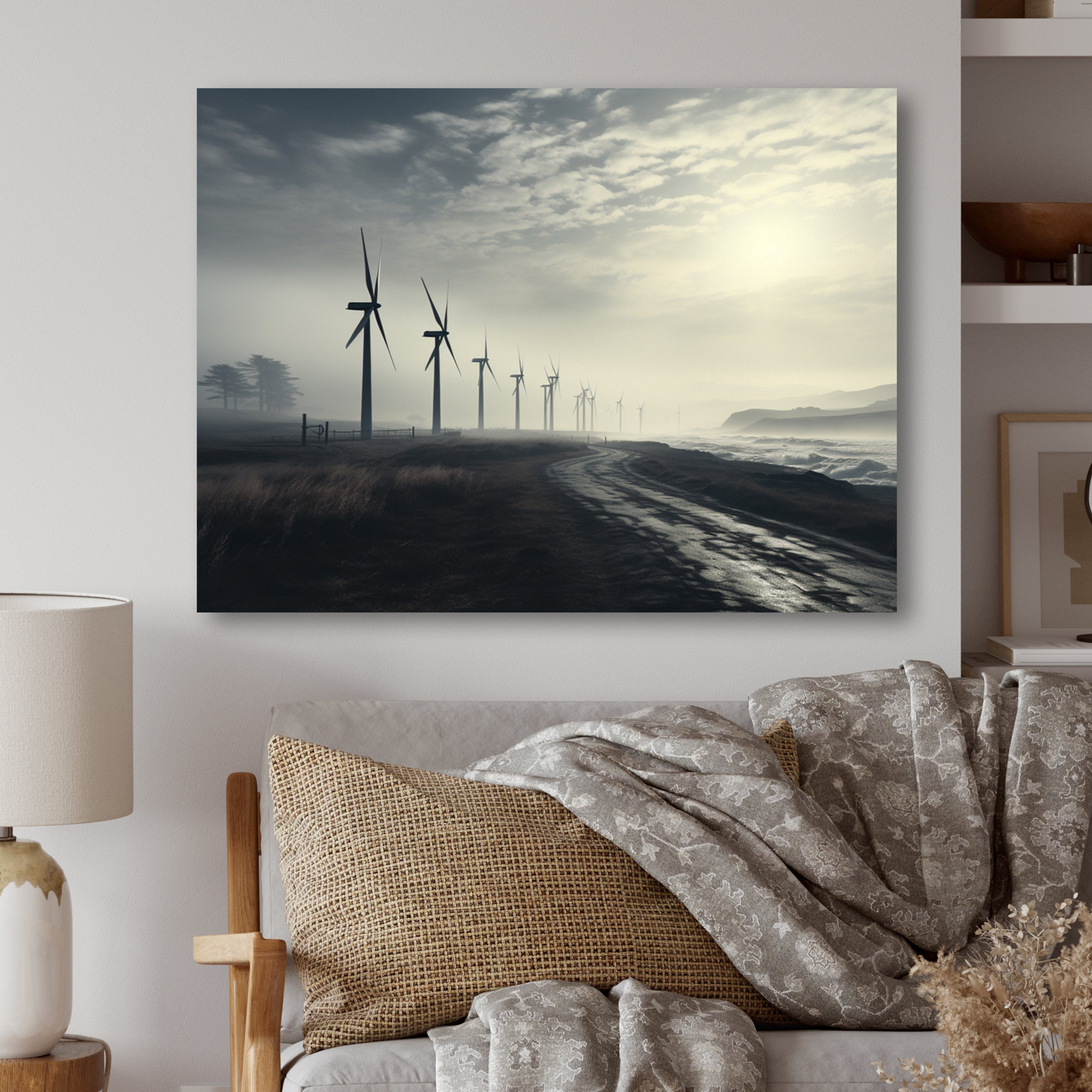 Ebern Designs Wind Turbines Whispers II - Wind Turbines Metal Wall Art ...