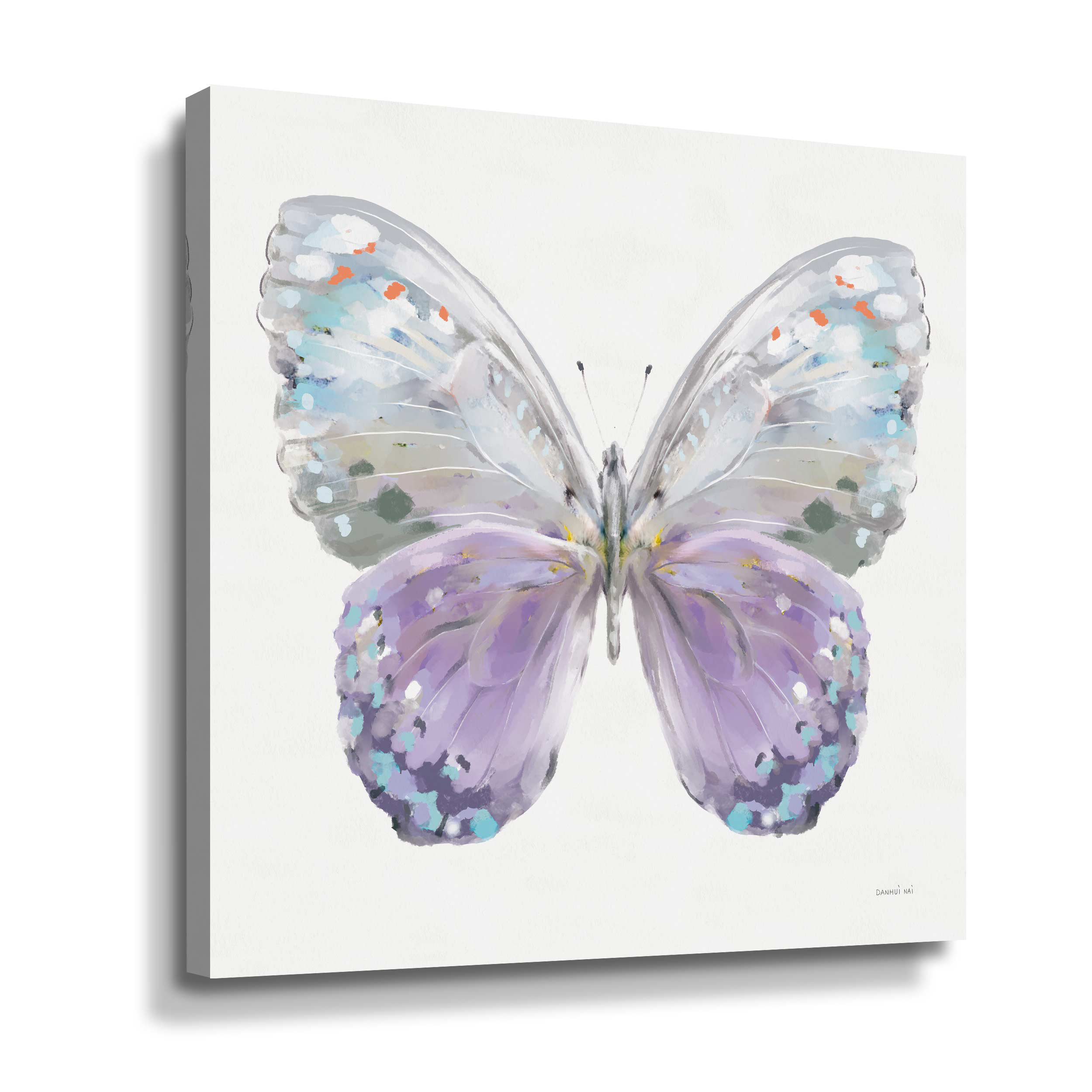 August Grove® Aflutter II Gallery Wrapped Canvas & Reviews | Wayfair