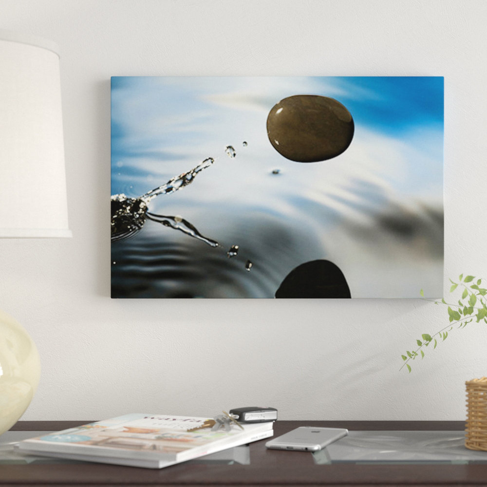 East Urban Home 'A Rock Skipping Across the Water's Surface' Graphic ...