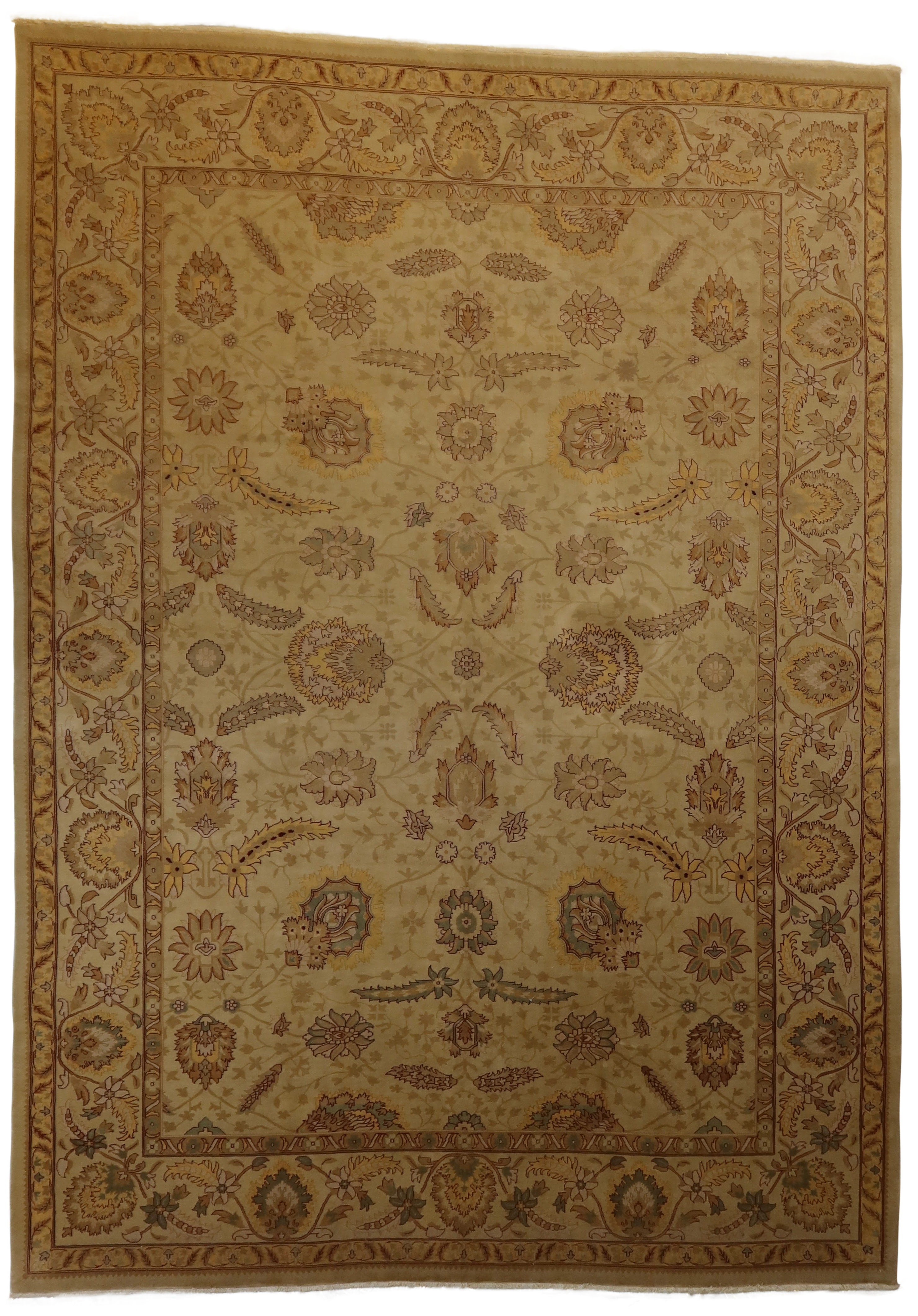 Woven Concepts Oriental Hand-Knotted Wool Beige/Burgundy Rug | Perigold