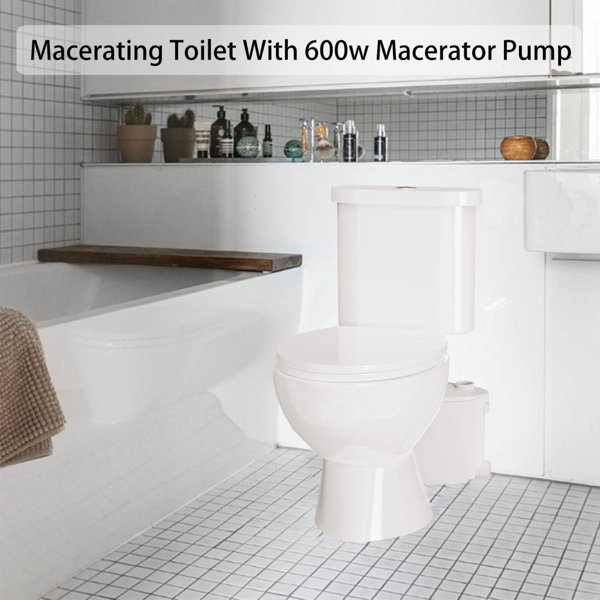 SUPERFLO Macerating Toilet with Upflush Toilet System, 600W Motor, and ...