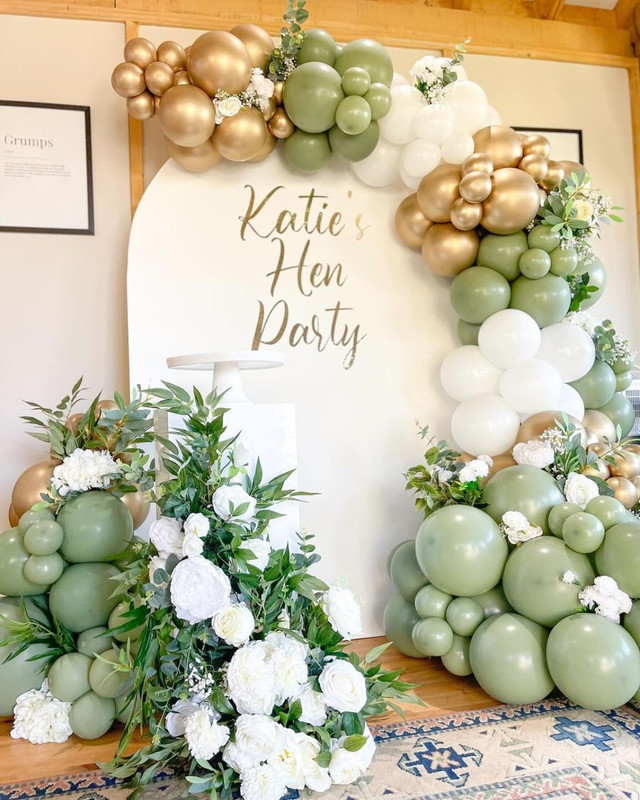 The Party Aisle™ Sage green and gold Balloon 75PCS sage green gold ...