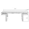 Everly Quinn Luxurious Rectangular Mirror Coffee Table with Exquisite ...