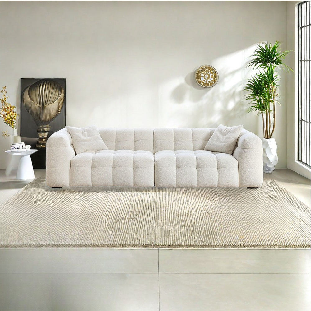 Danbenla design Creamy Wind Cotton Candy Fabric Sofa 110.24'' Sofa ...