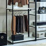 Latitude Run® Wood Closet With Metal Frame - Extra Deep Storage, Powder ...