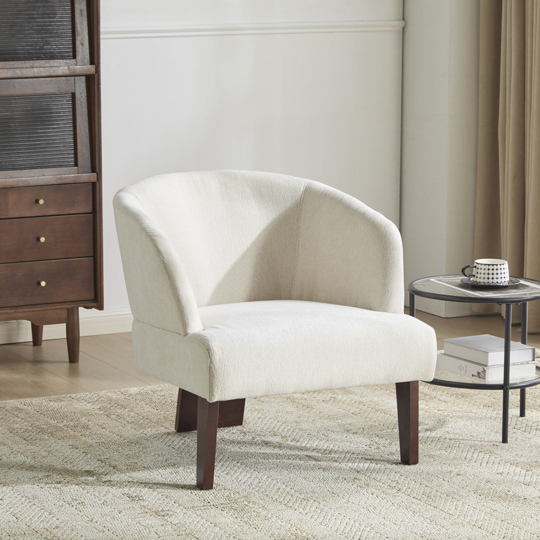 Latitude Run® Accent Chair with Round Back & Wooden Legs - Wayfair Canada