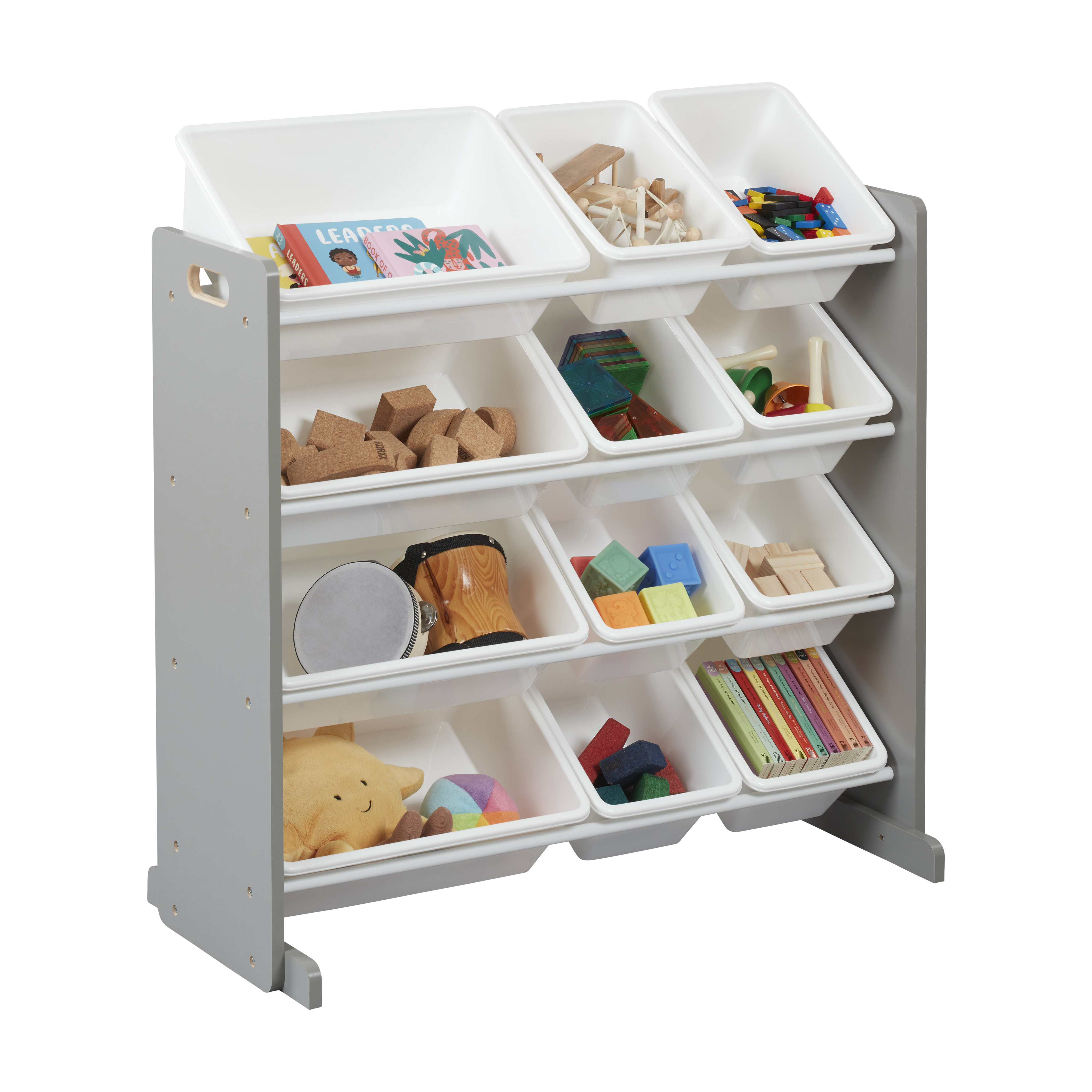 ECR4Kids 4-Tier Organizer with 12 Bins, Toy Storage - Wayfair Canada