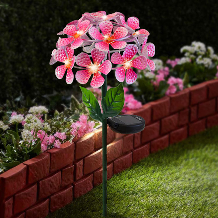 Touch of ECO Solar Powered LED Metal Flower Garden Stake Light ...
