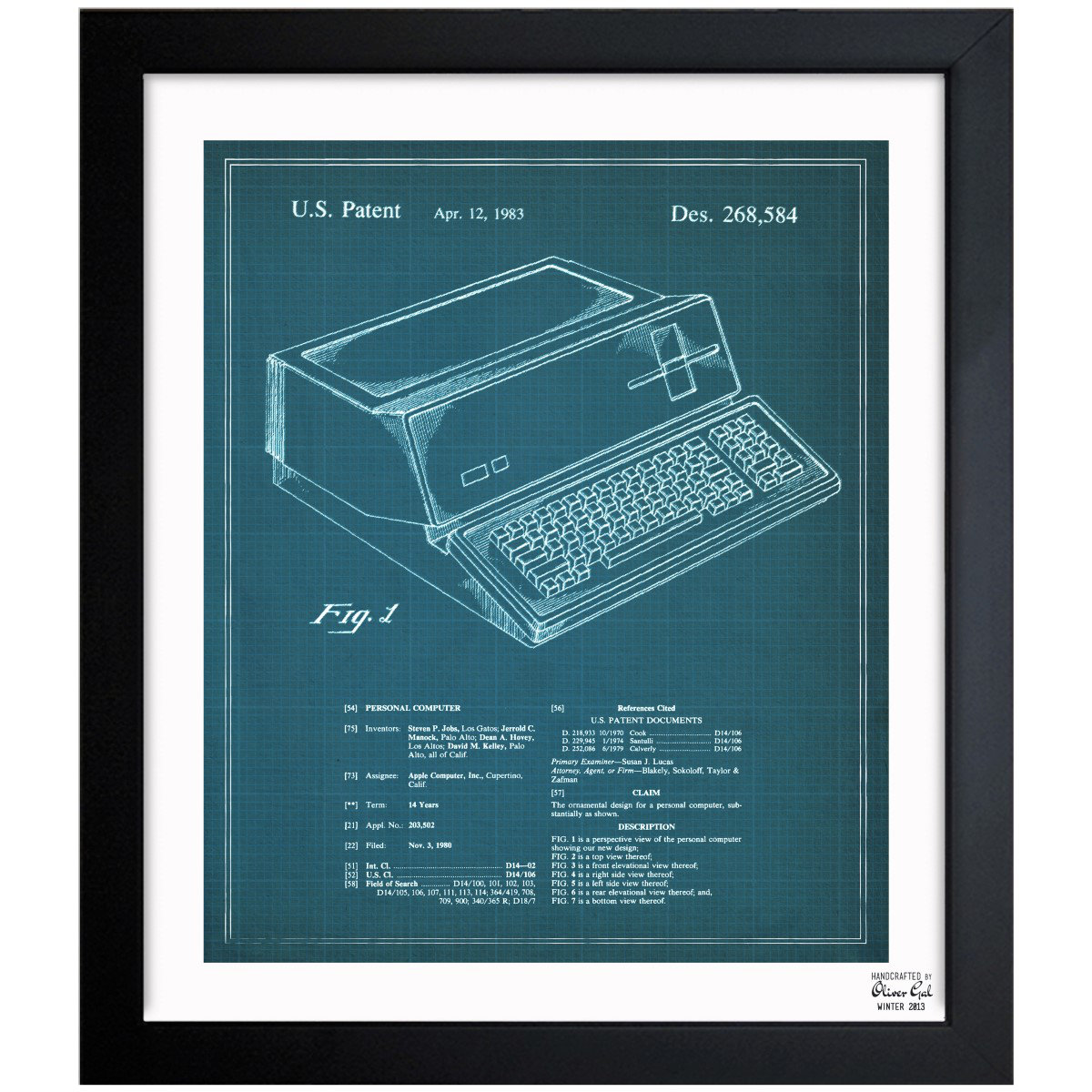 Oliver Gal Prints First Apple Personal Computer 1983 - Illustration ...