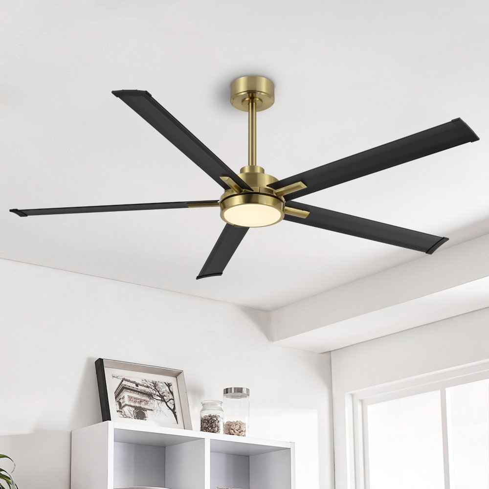 Mercer41 60 In. 5 Aluminium Blades Indoor Led Ceiling Fan With Remote ...