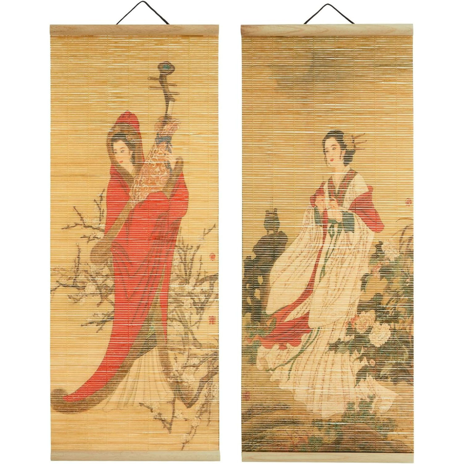 Astoria Grand E 4 Pack Bamboo Scrolls Chinese Paintings Wall Art For ...