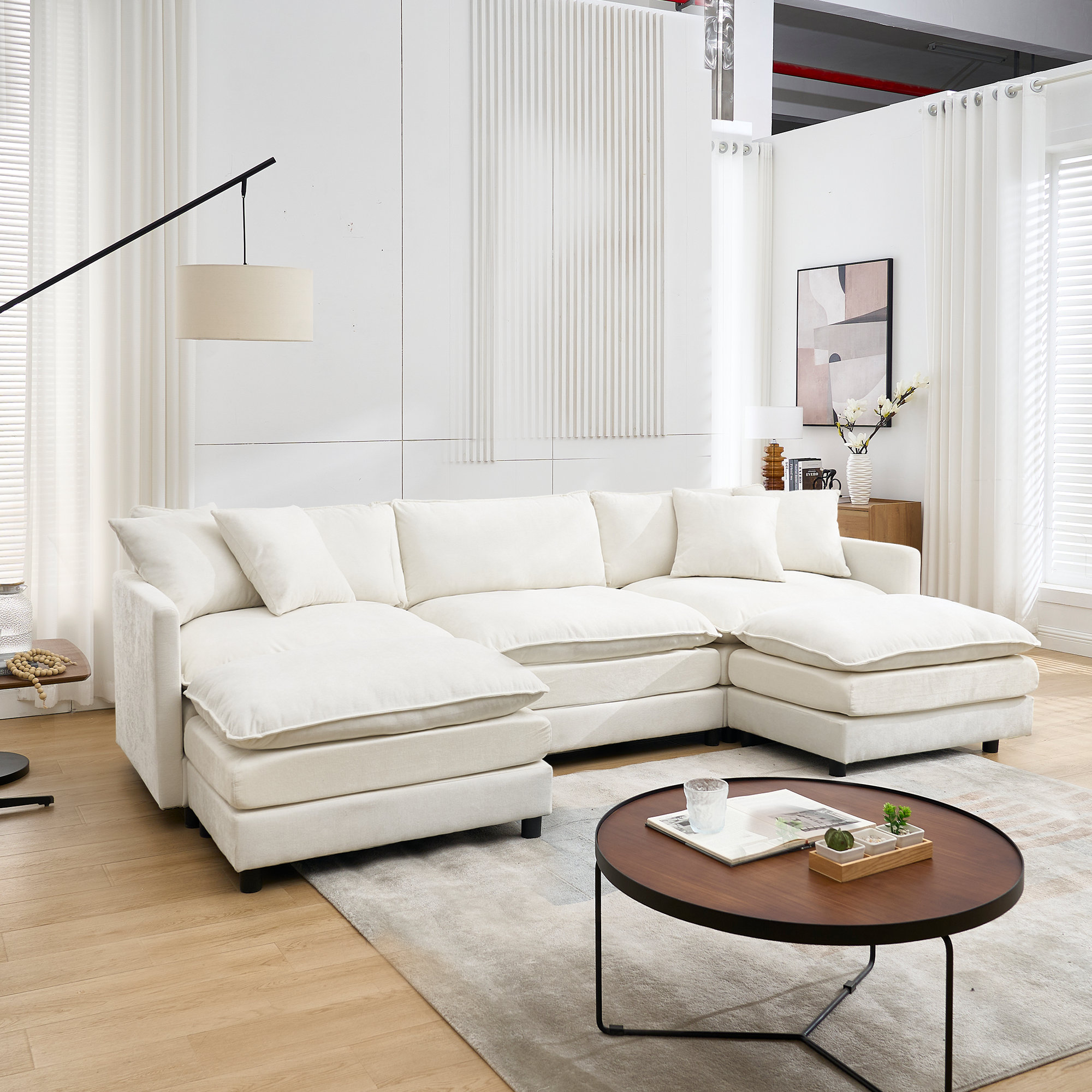 Latitude Run® Modular Sectional Sofa,108.27'' Modern Corduroy Sofa Set ...