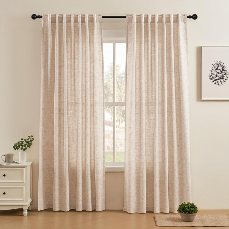 Latitude Run® Semi Sheer Boho Style Curtains | Wayfair