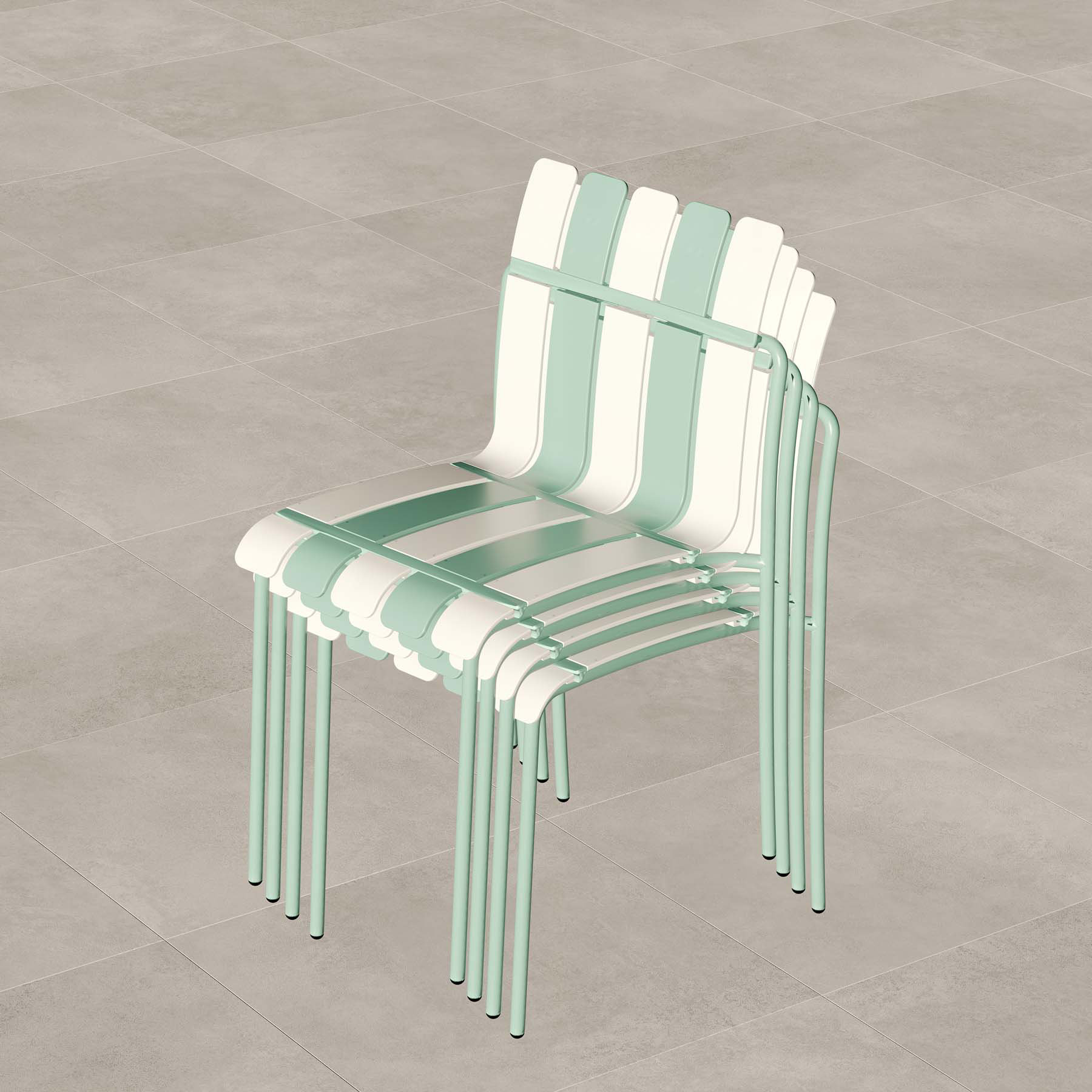 Corrigan Studio® 4-Pack Modern Striped Block Chairs - Waterproof ...