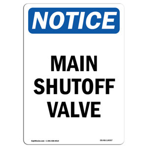 SignMission Main Shutoff Valve Sign | Wayfair