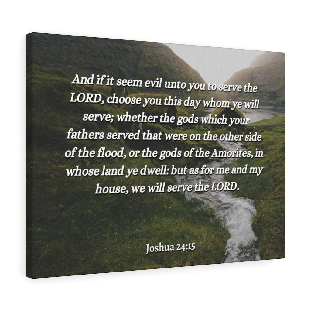 Trinx Serve The Lord Joshua 24:15 Christian Wall Art Bible Verse Print ...