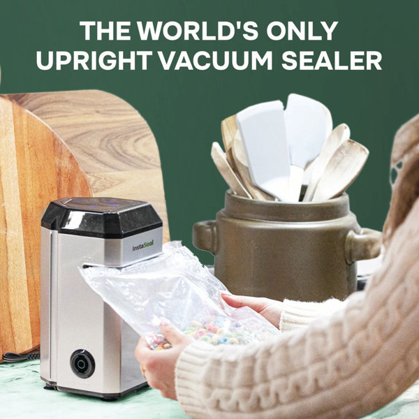 Instaseal Airtight Double Seal Upright Bag Food Vacuum Sealer With 12 ...