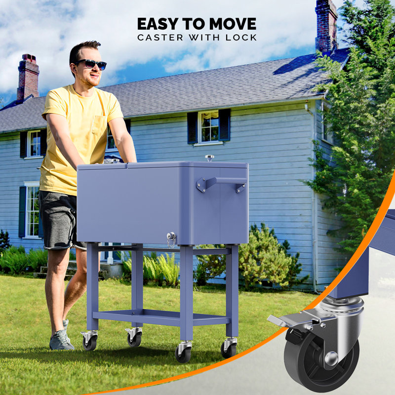 VINGLI 80 Quarts Wheeled Serving Station/Cart | Wayfair