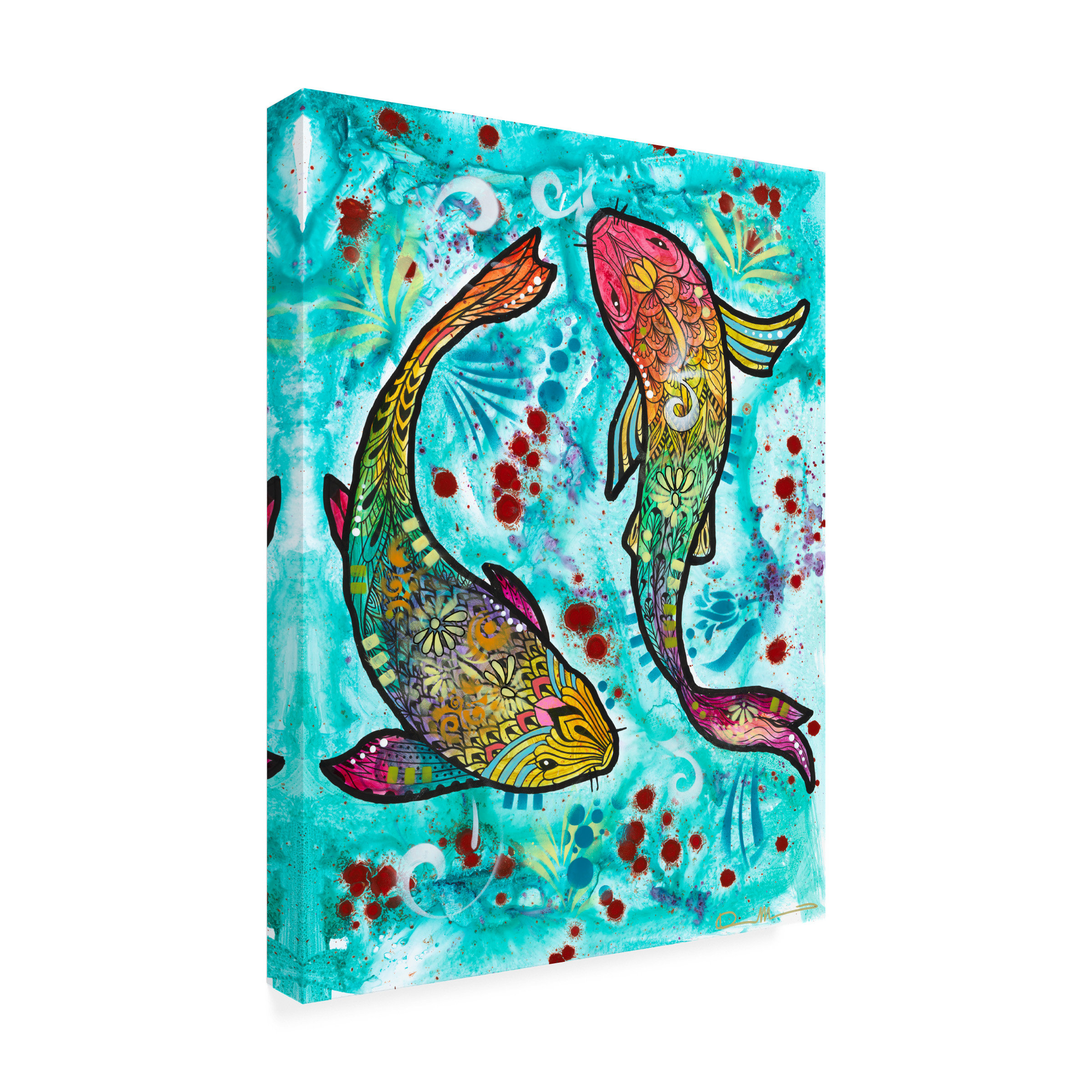 Highland Dunes Massi Pisces Fish by Dean Russo - Wrapped Canvas Print ...