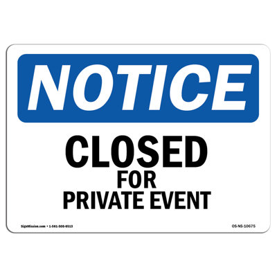 SignMission Closed for Private Event Sign | Wayfair