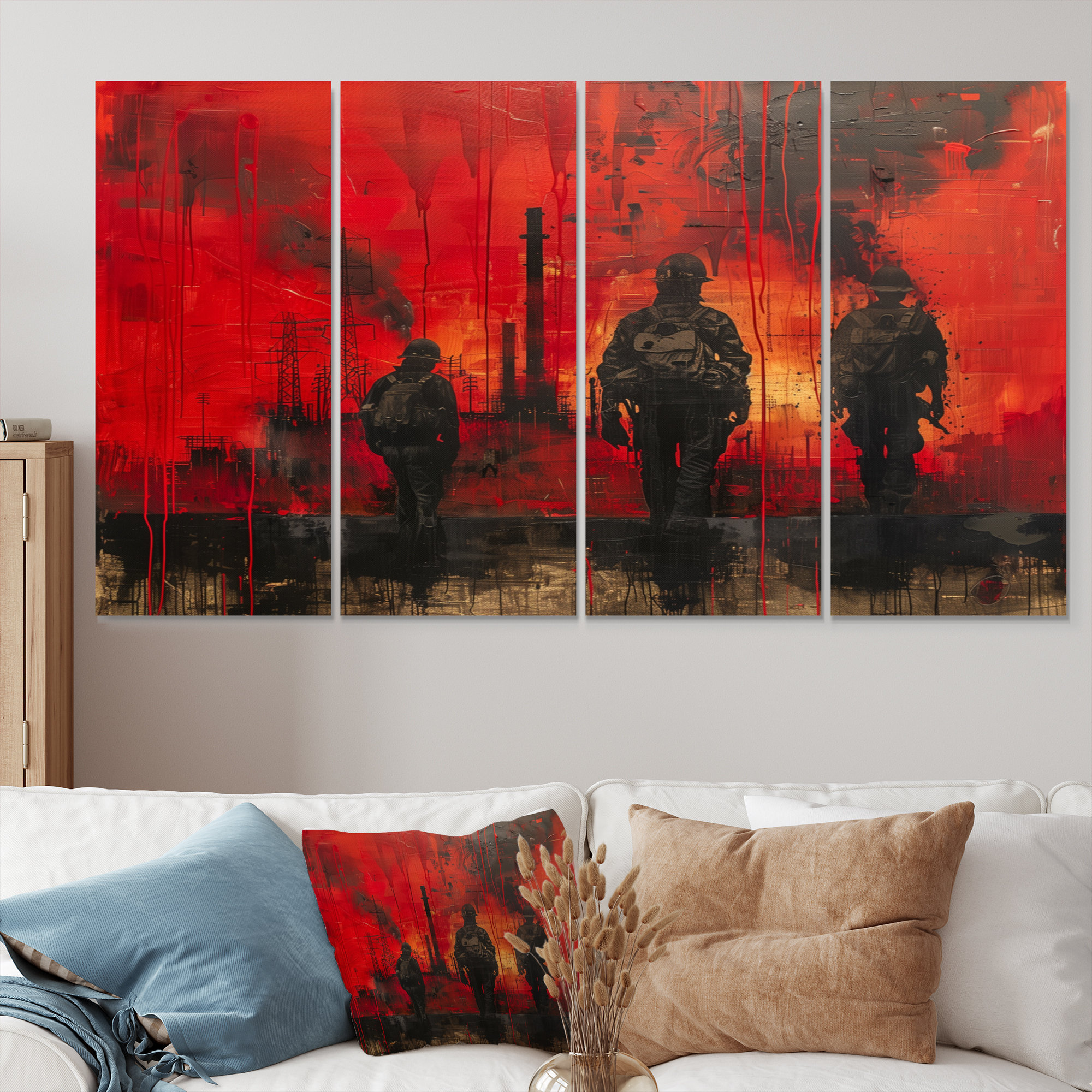 Lark Manor™ Red Black Power Surgeon Power Plant I - Power Plants Wall ...