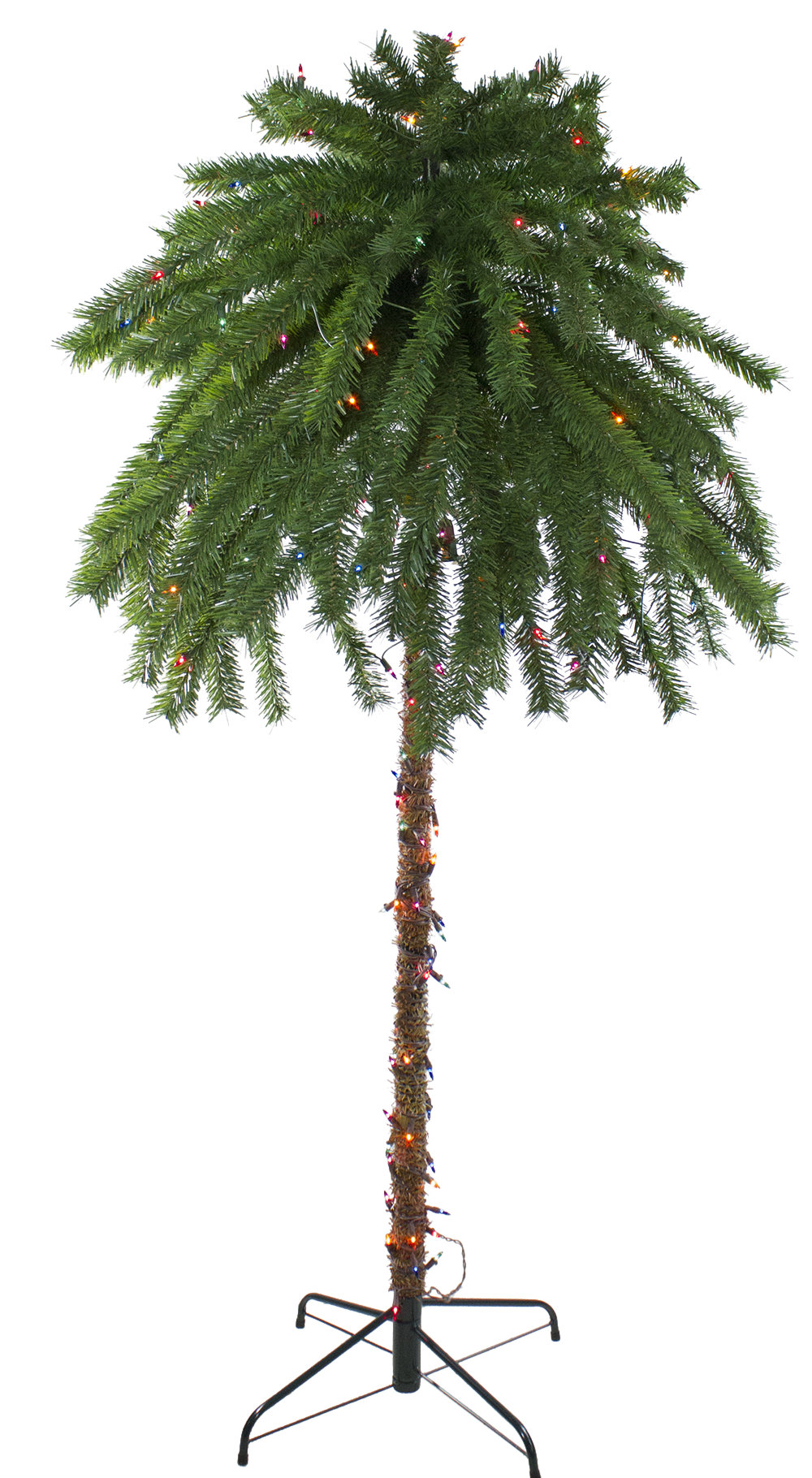 Northlight Seasonal 6' Pre-Lit Artificial Tropical Outdoor Patio Palm ...